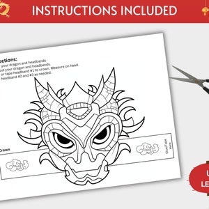 Year of the Dragon Paper Crowns, Year of the Dragon 2024, Lunar New ...