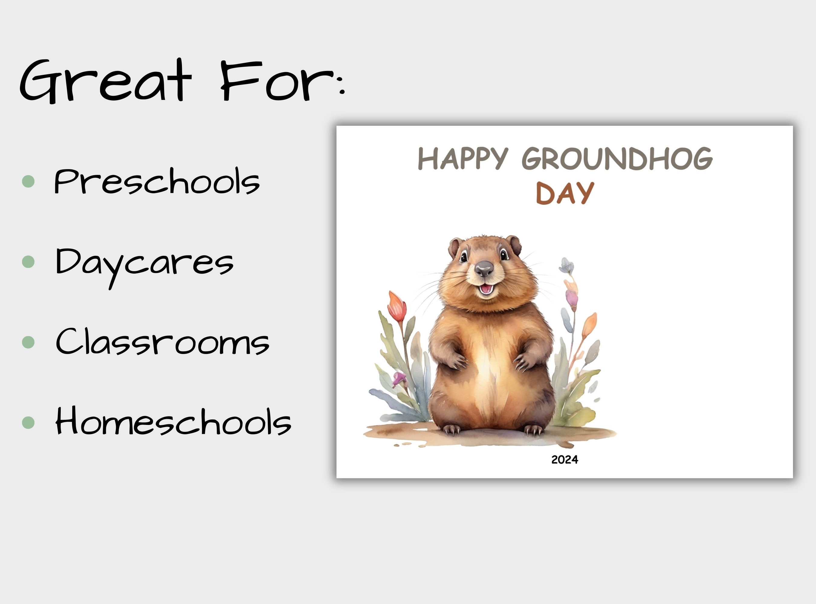 Groundhog Day Handprint Art Craft, Footprint Art, Handprint Footprint ...