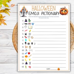 Halloween Emoji Pictionary Game, Halloween Quiz, Fun Halloween Games ...