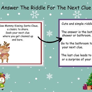 Christmas Scavenger Hunt Printable, Indoor Christmas Treasure Hunt ...