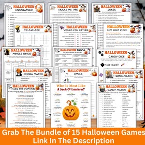 Halloween Candy Match, Printable Halloween Game, Halloween Party Game ...