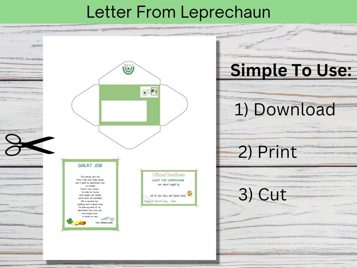 Letter From Leprechaun Trap Letter Editable Leprechaun Letter St ...