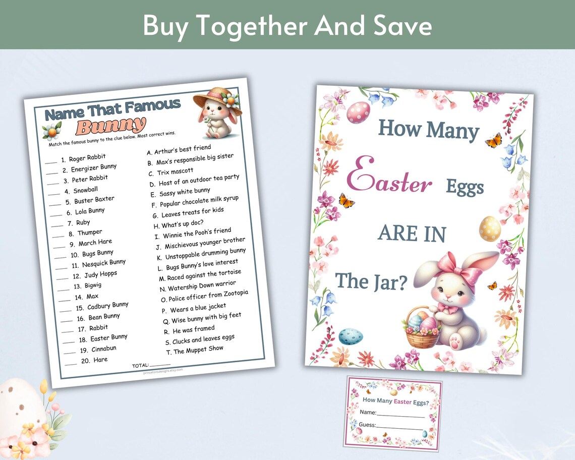 Guess How Many Easter Eggs Game, Printable Easter Game, Fun Easter ...