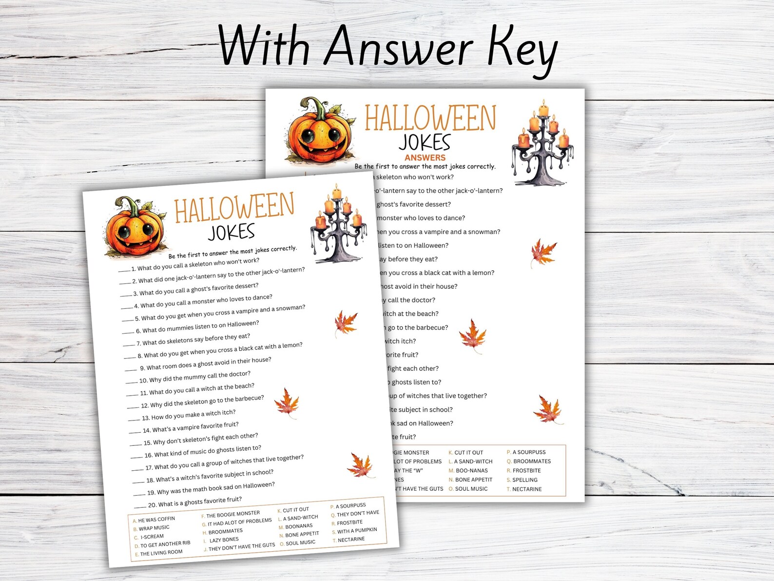 Halloween Jokes, Printable Halloween Games for Kids, Halloween Trivia ...