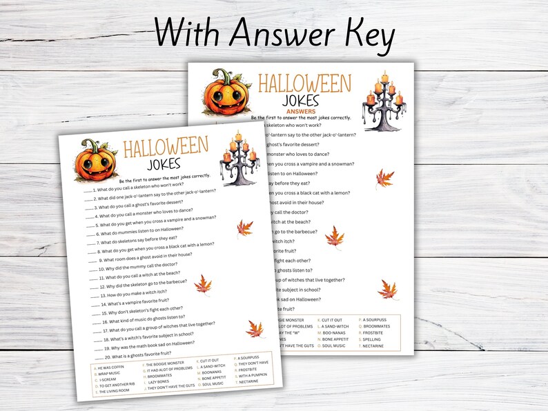 Halloween Jokes, Printable Halloween Games for Kids, Halloween Trivia ...