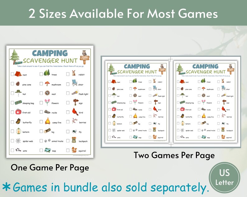 Camping Games, Camping Activity Printable, Camping Theme Party, Pass ...