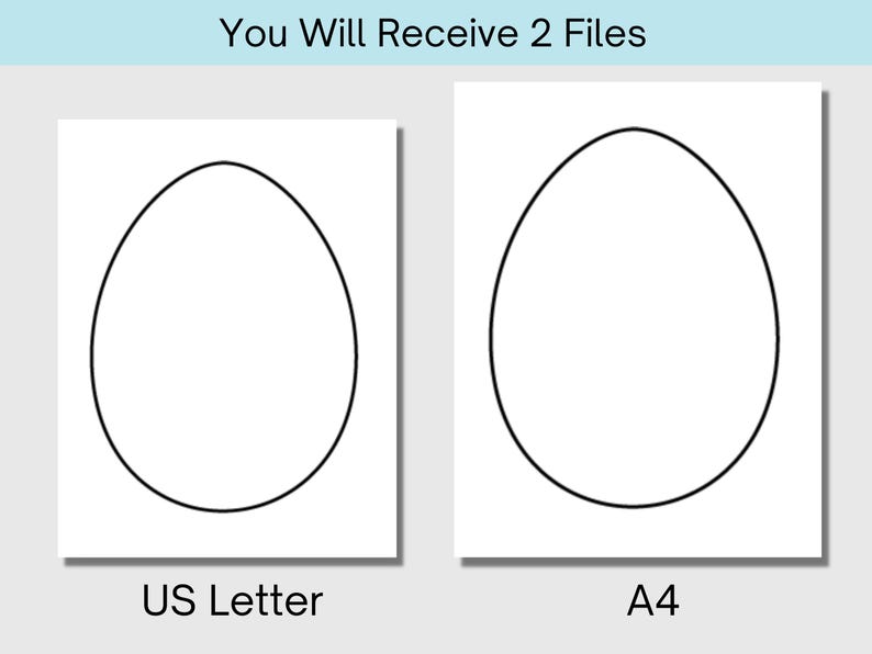 Printable Easter Egg Template, Easter Egg Activity Sheets, Easter Egg ...