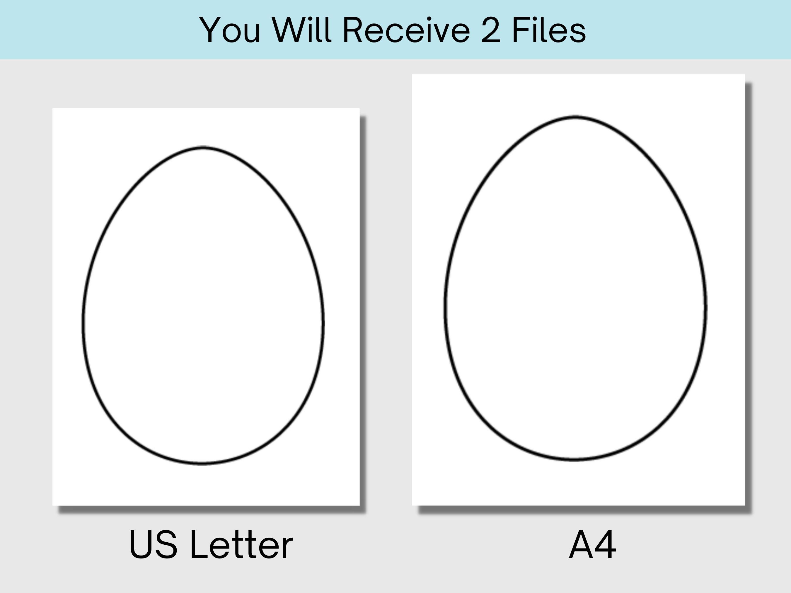 Printable Easter Egg Template, Easter Egg Activity Sheets, Easter Egg ...