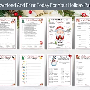 Christmas Game Bundle, Christmas Party Games Printable, Holiday Office ...