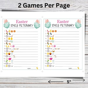 Easter Emoji Pictionary, Printable Easter Games, Easter Party Games ...