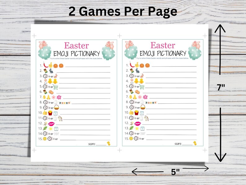 Easter Emoji Pictionary, Printable Easter Games, Easter Party Games ...