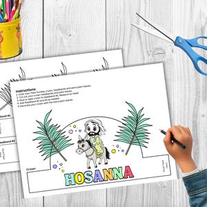 Palm Sunday Craft, Paper Crown Printable, Holy Week Activity, Sunday ...