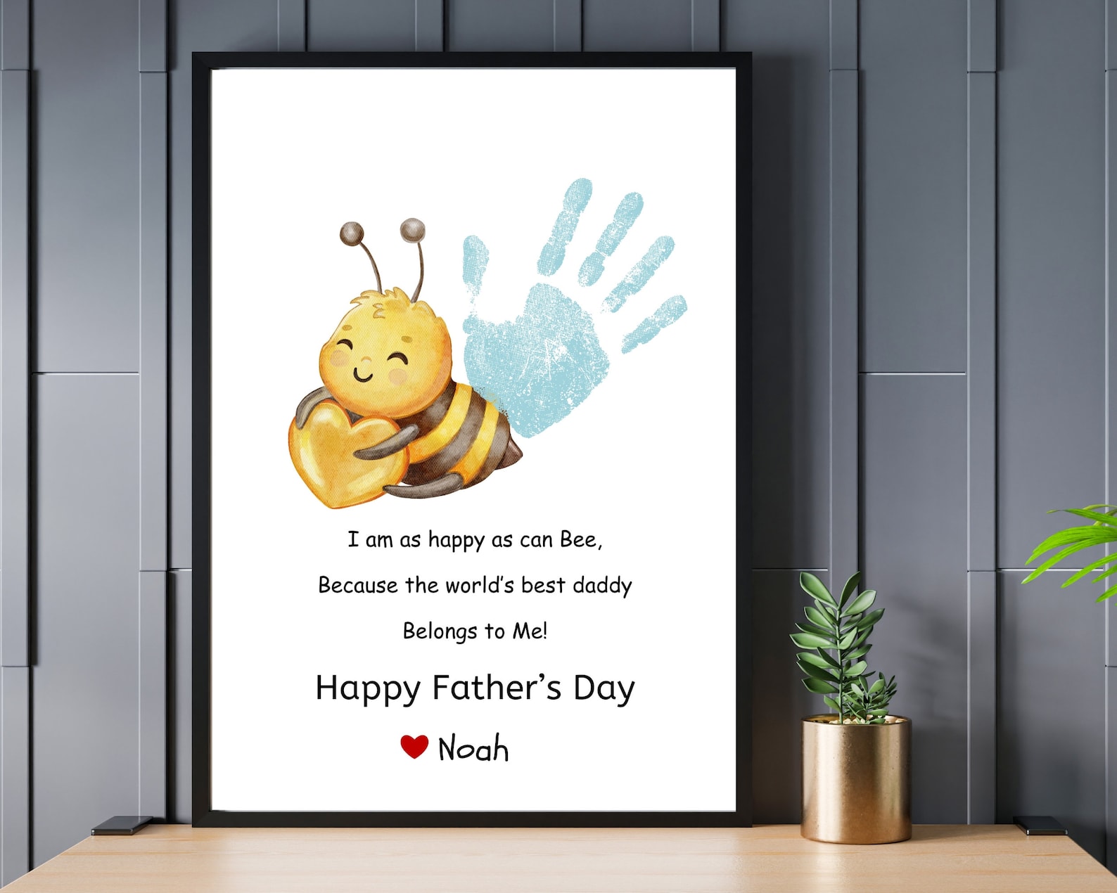Fathers Day Personalized Card, Fathers Day Handprint Craft, Printable ...