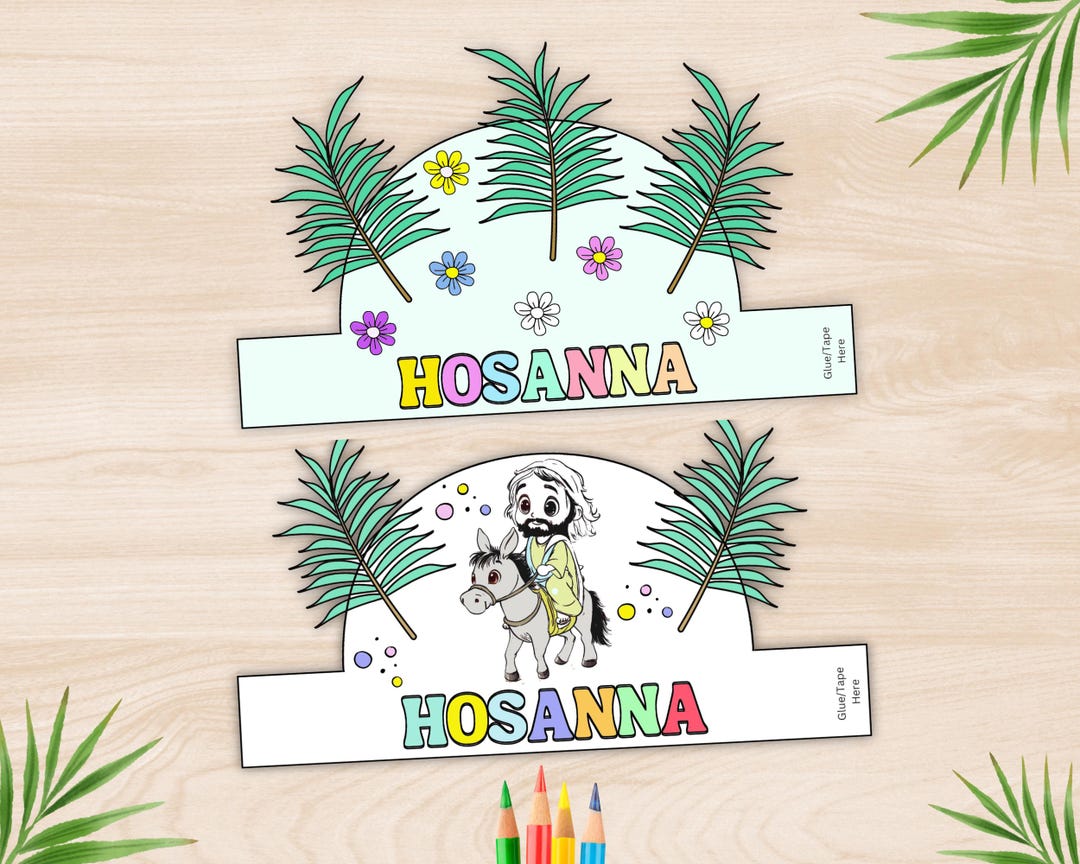 Palm Sunday Craft, Paper Crown Printable, Holy Week Activity, Sunday ...
