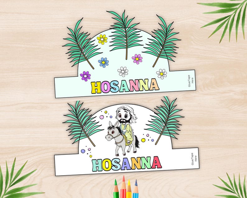 Palm Sunday Craft, Paper Crown Printable, Holy Week Activity, Sunday ...