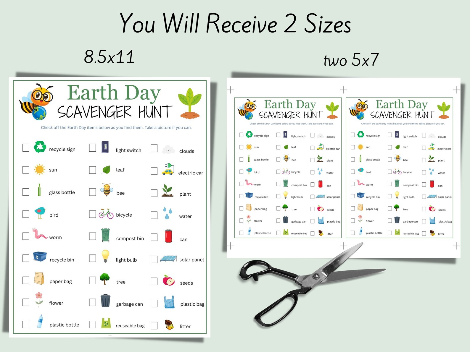 Earth Day Scavenger Hunt, Earth Day Printable Activities, Environmental ...