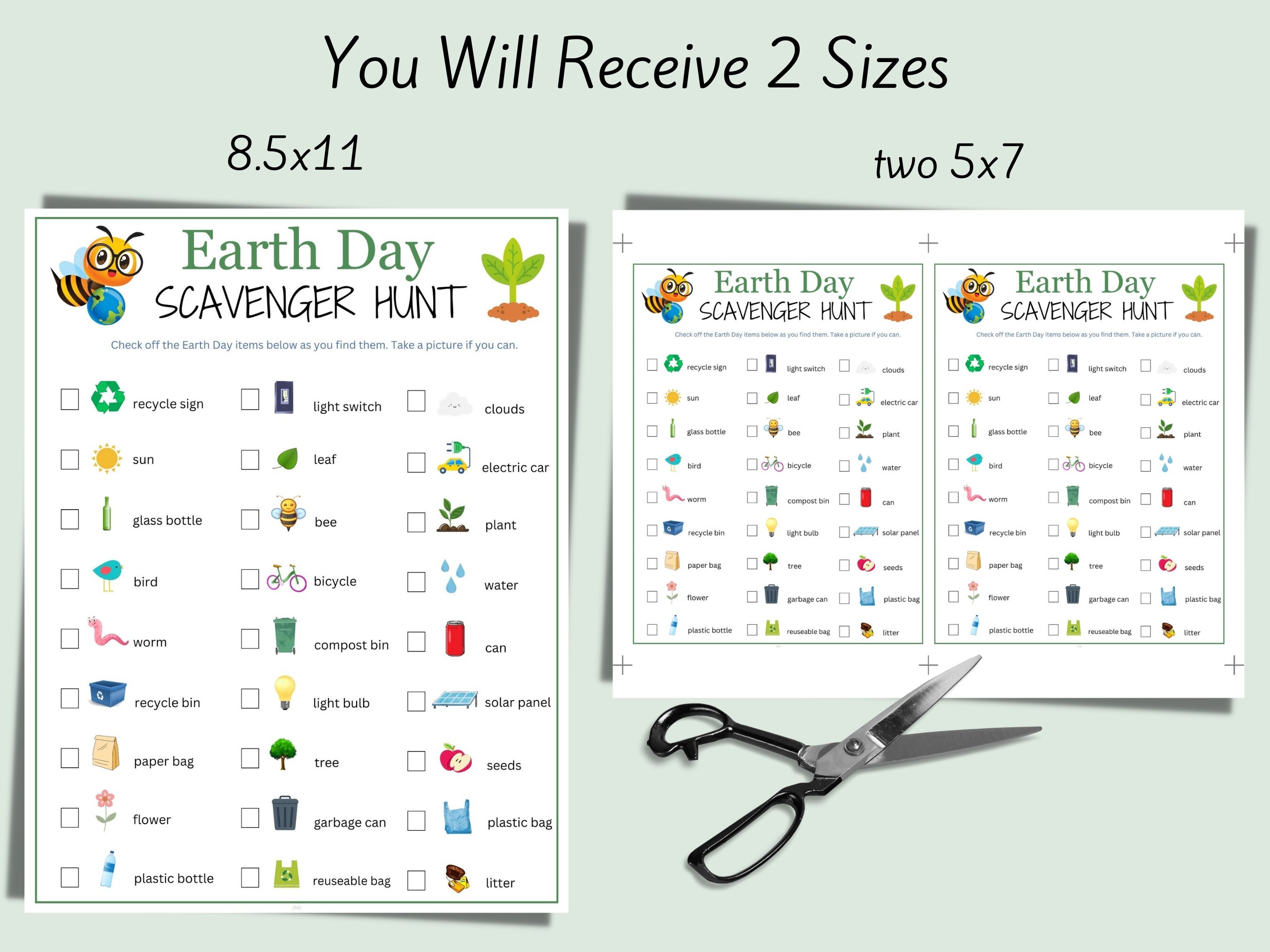 Earth Day Scavenger Hunt, Earth Day Printable Activities, Environmental ...