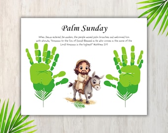 Palm Sunday Handprint Craft, Easter Handprint Art, Holy Week Activity ...