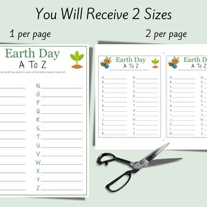 Earth Day Alphabet A to Z Game, Earth Day Printable Games, Activity for ...