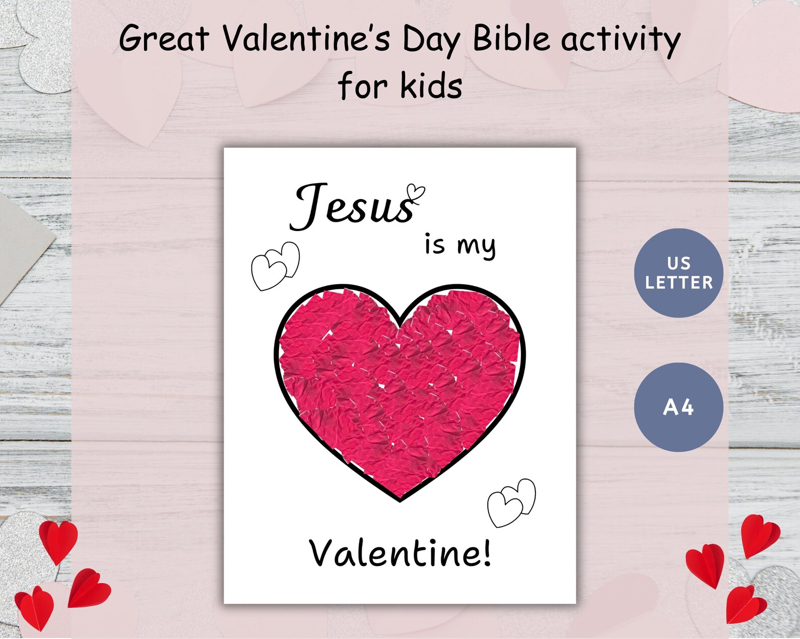 Jesus is My Valentine Christian Valentine's Day Bible Craft, Printable ...