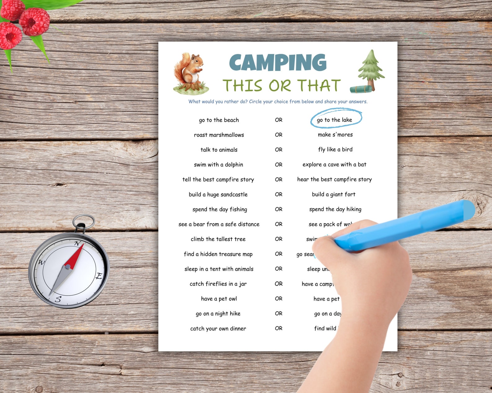 Camping Games, Camping Activity Printable, Camping Theme Party, Pass ...