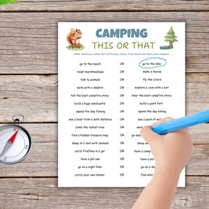 Camping Games, Camping Activity Printable, Camping Theme Party, Pass ...