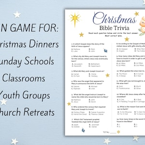 Christmas Bible Trivia, Christmas Nativity Game, Youth Group Games ...