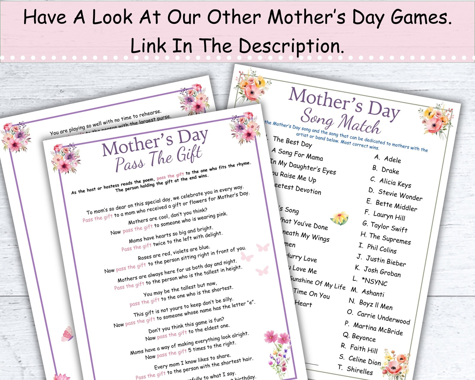 Mothers Day Activity, Mothers Day Song Match, Mothers Day Music Trivia ...