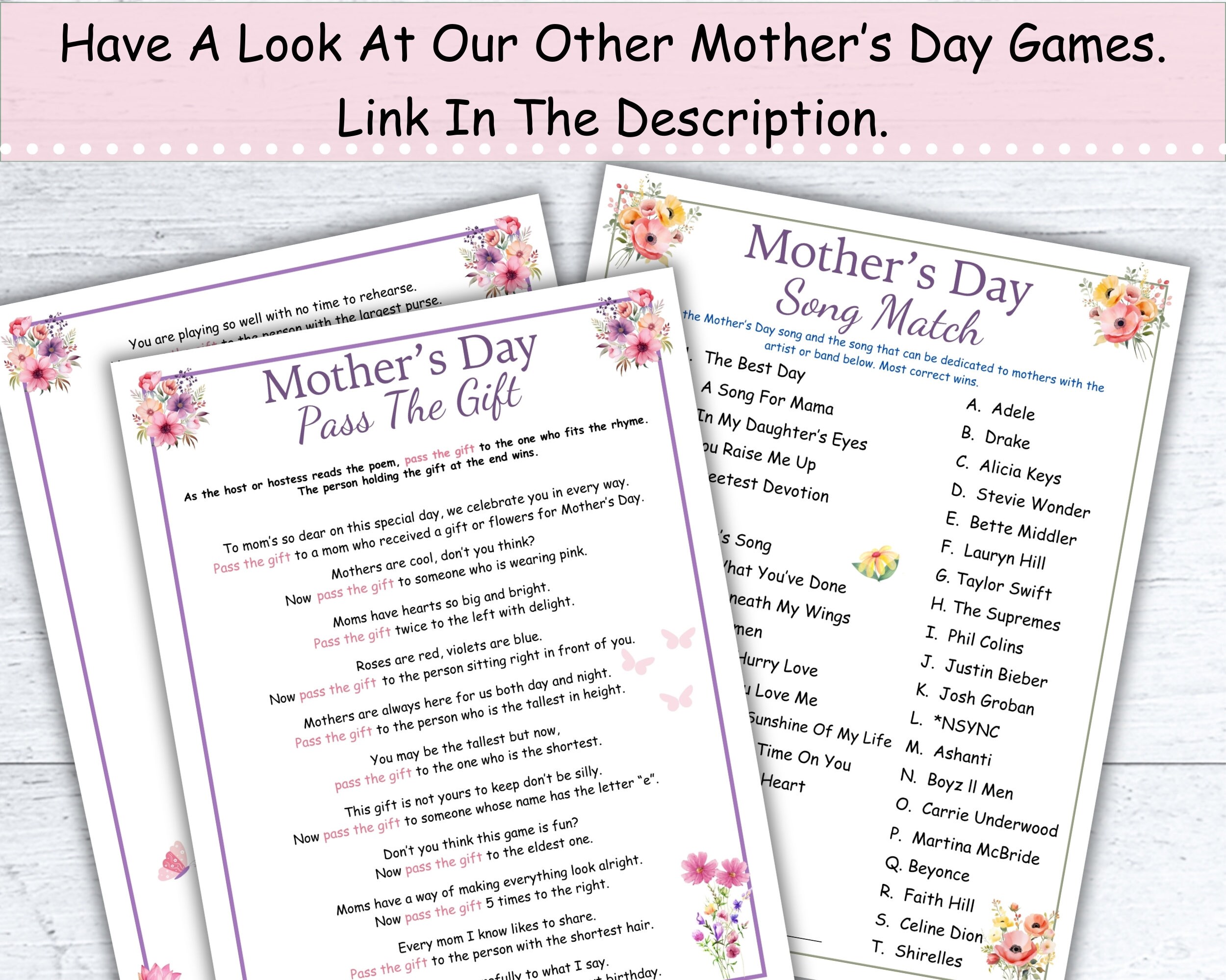 Mothers Day Activity, Mothers Day Song Match, Mothers Day Music Trivia ...
