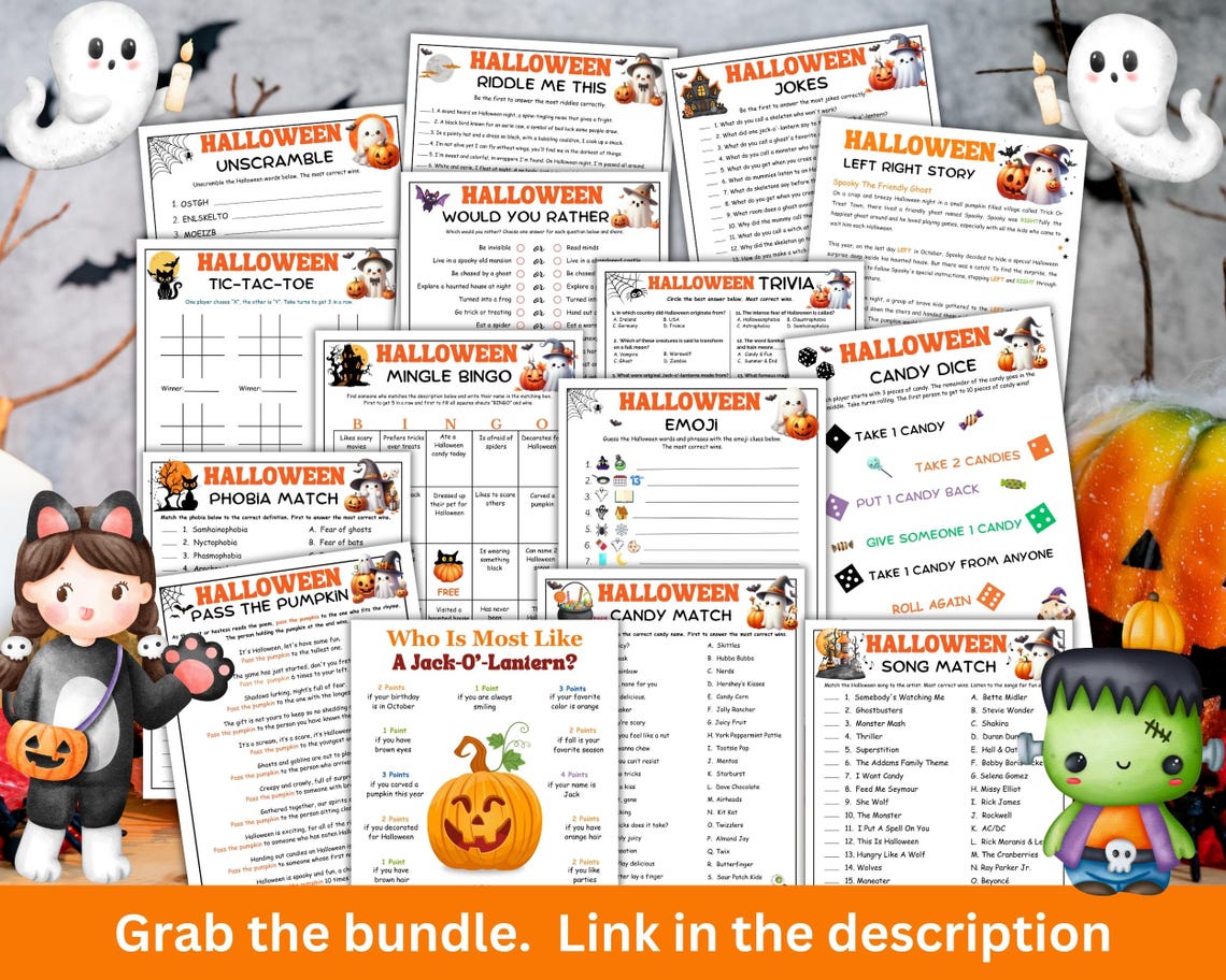 Left Right Halloween Game, Halloween Printable Game, Pass the Pumpkin ...