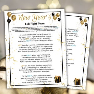 New Year Left Right Game, New Years Eve Party Games, New Year Game ...