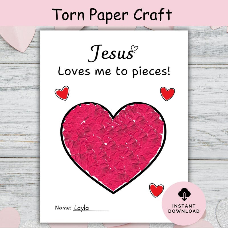 Valentine Jesus Craft - Etsy