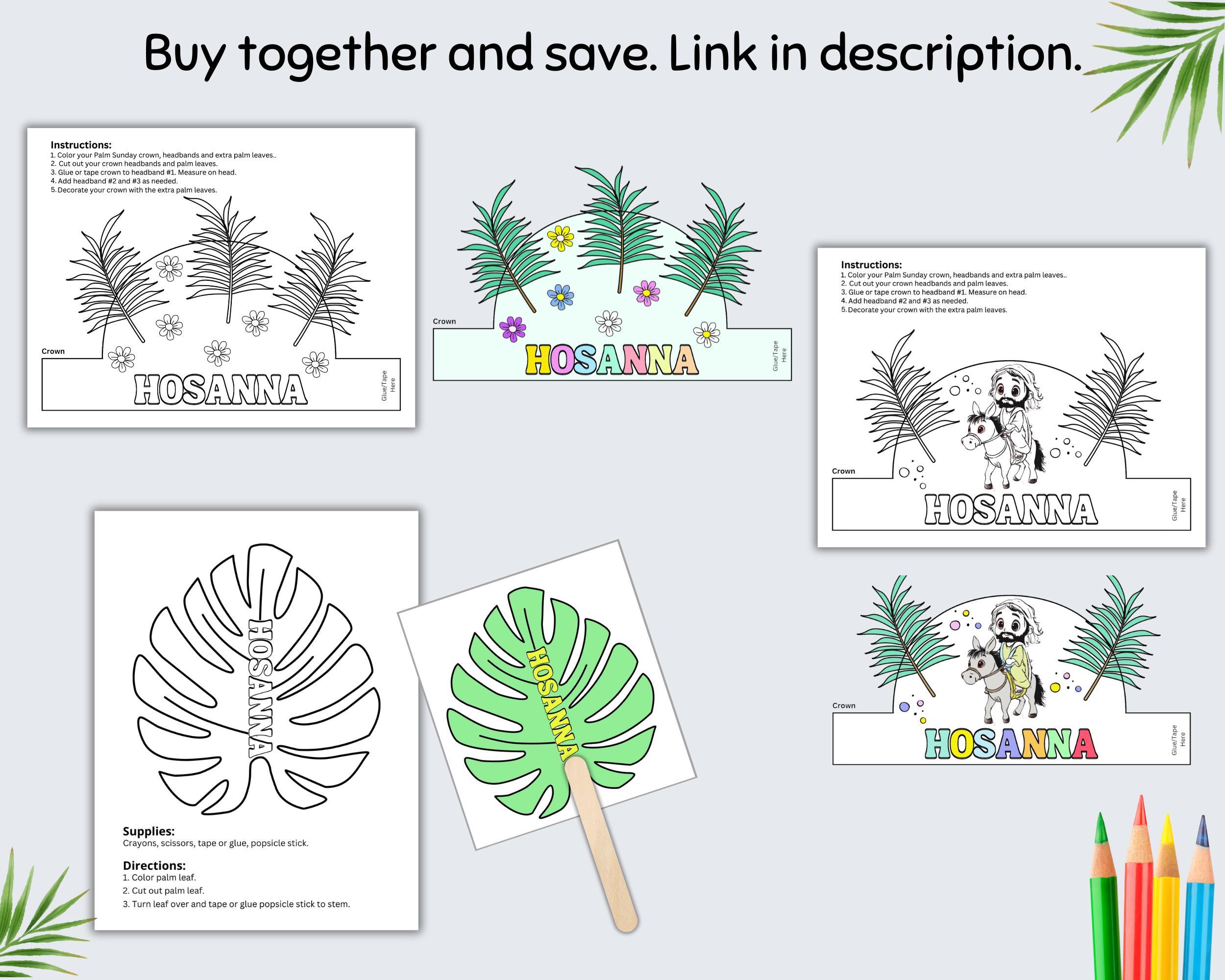 Palm Sunday Craft, Paper Crown Printable, Holy Week Activity, Sunday ...