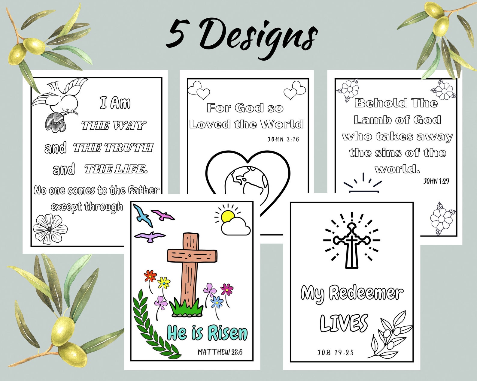 Easter Bible Verse Coloring Pages, Christian Scripture, Resurrection ...