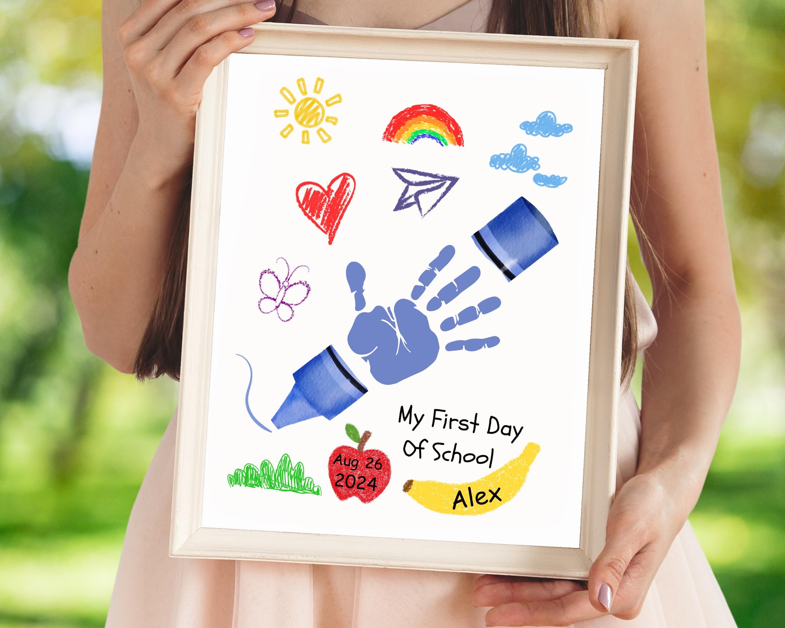 First Day of School Handprint Craft, Back to School Printable Handprint ...