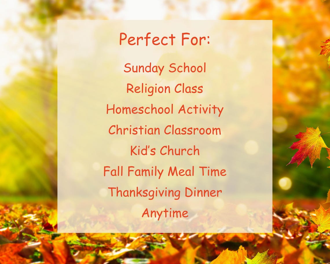 Fall for Jesus He Never Leaves Activity Placemat, Fall Sunday School ...