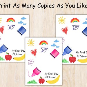First Day of School Handprint Craft, Back to School Printable Handprint ...