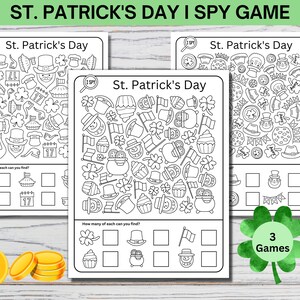 St. Patrick's Day I Spy Printable Game for Kids St. Patrick's Day ...
