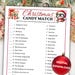 Christmas Candy Match Trivia Game, Holiday Trivia Game, Printable ...