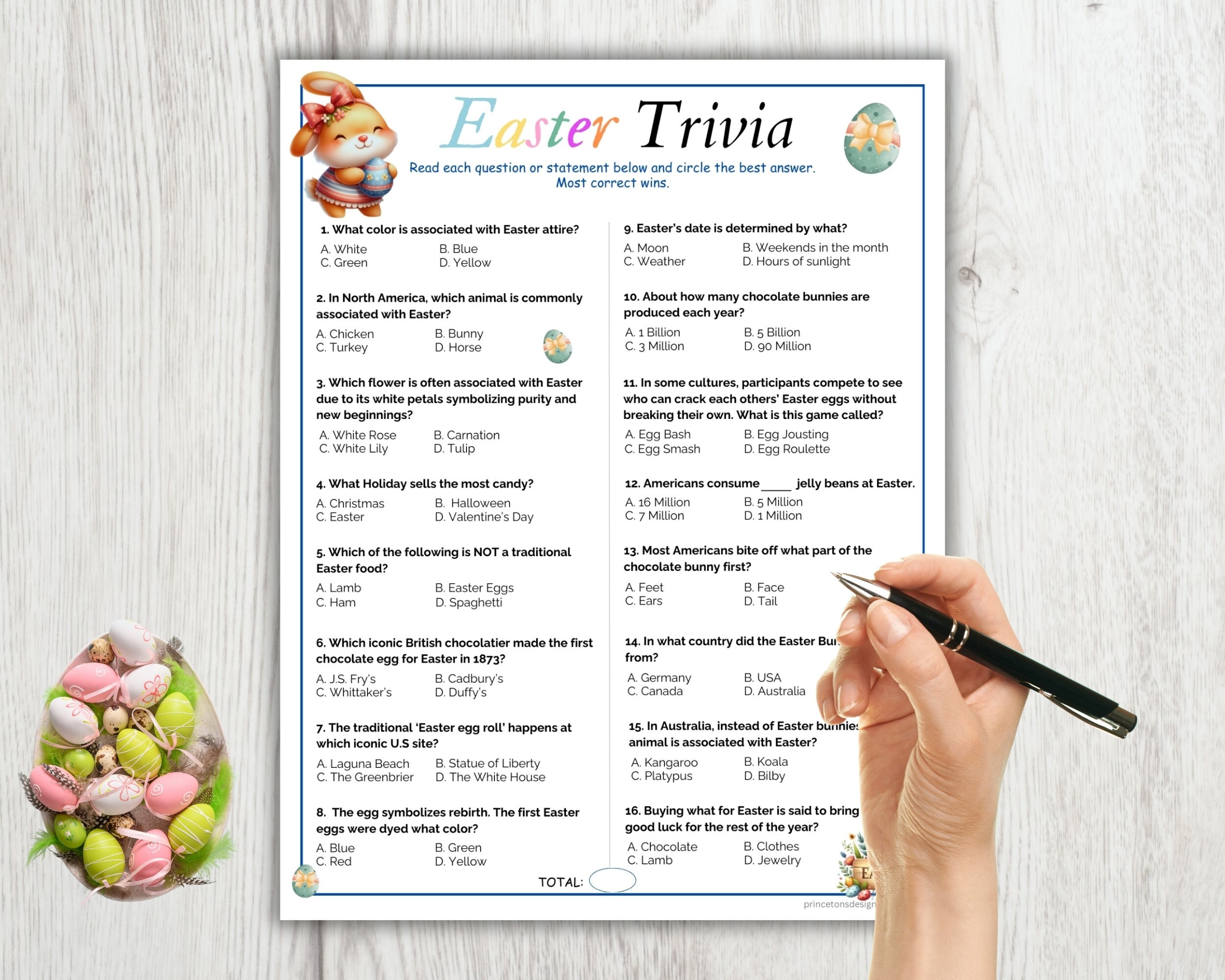 Easter Trivia Game, Easter Games Printable, Easter Party Games, Easter ...