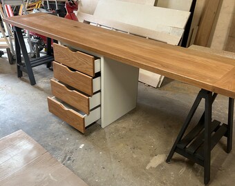 Red Oak Desk - Etsy