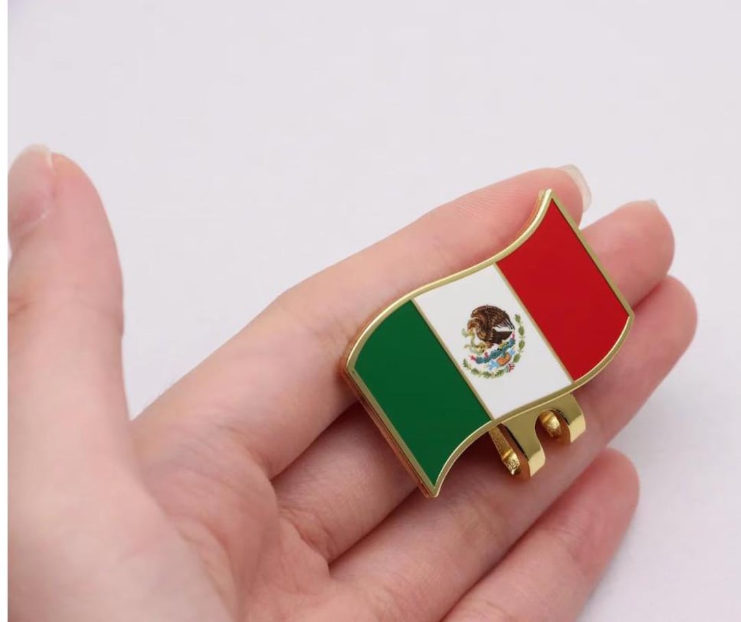 Mexico Flag Pin With Original Hat - Etsy