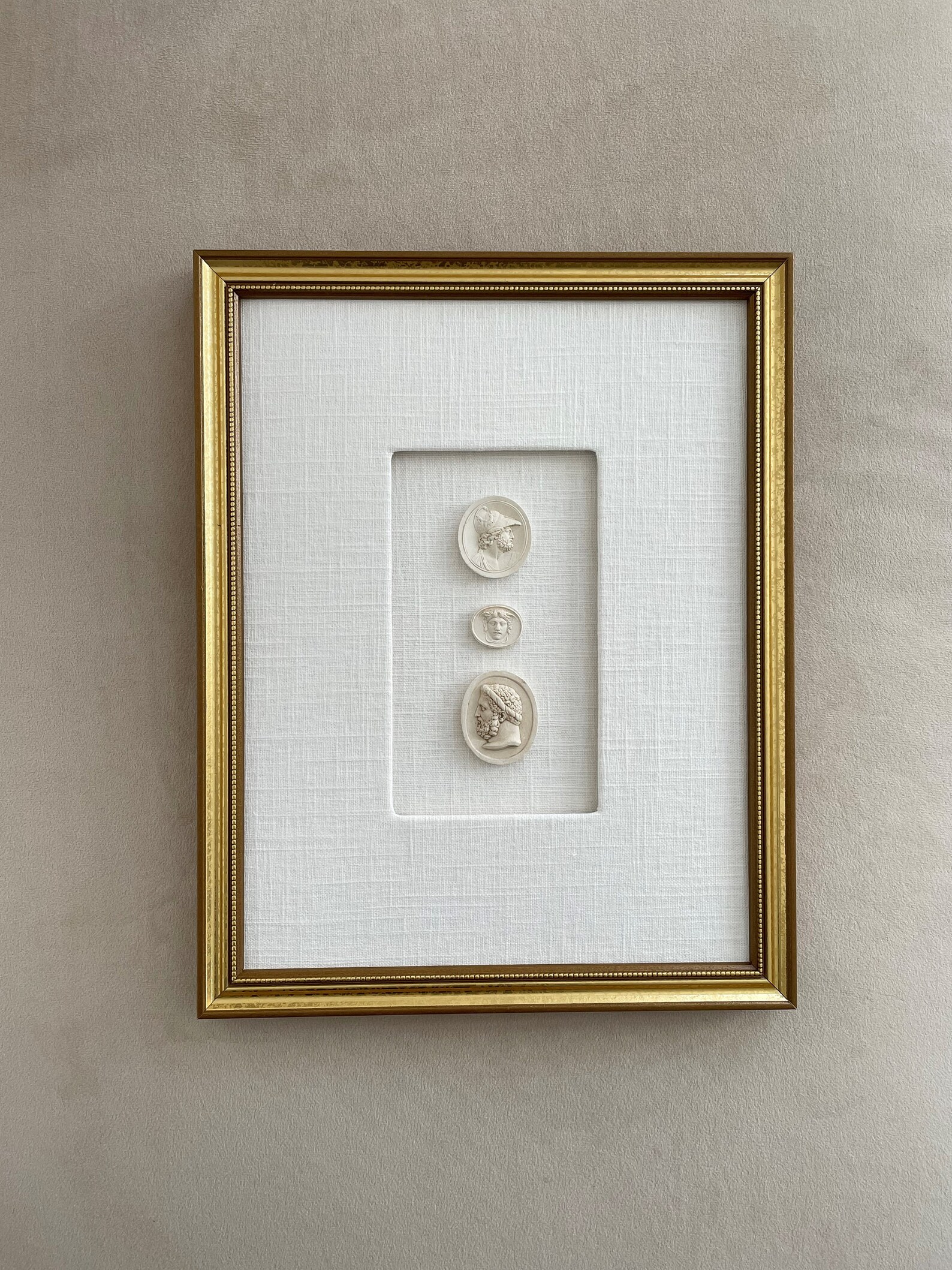 Intaglios Set of 4 - European Intaglios - Linen Shadowbox Framed Art - Etsy