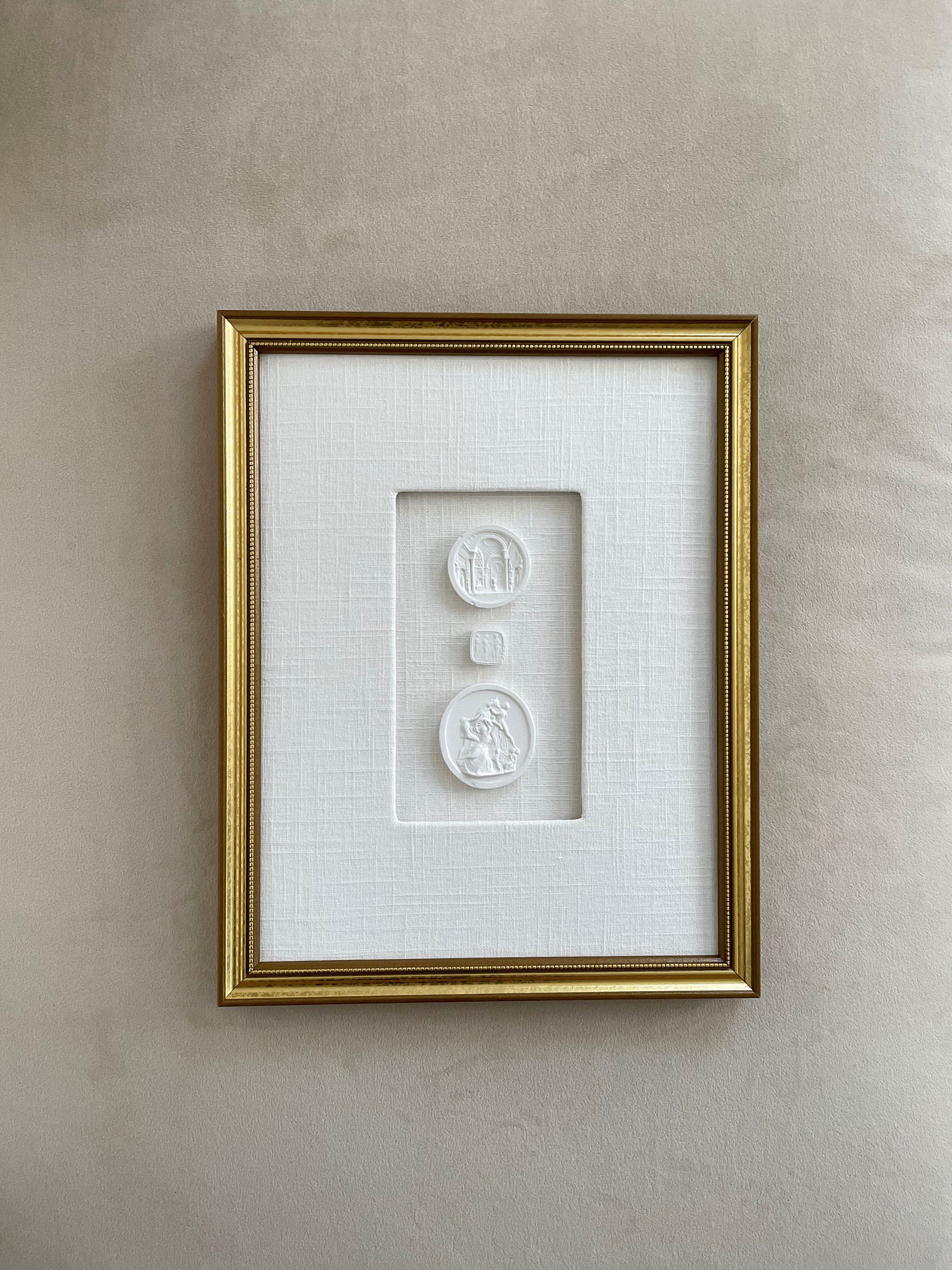 Intaglios Set of 6 European Intaglios Linen Shadowbox | Etsy