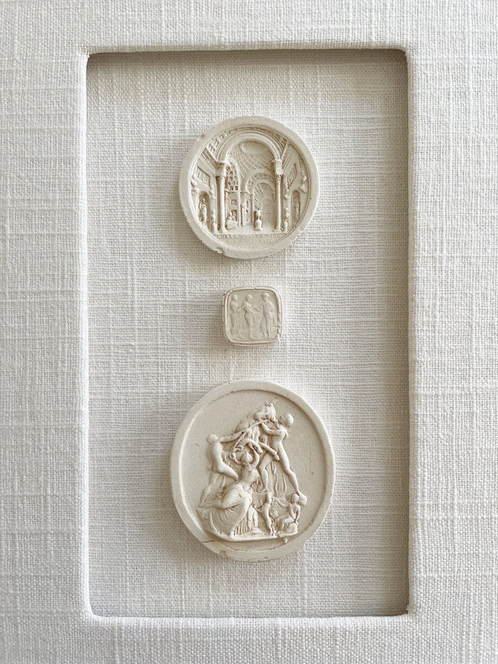Intaglios No. 4 White European Intaglios Linen Shadowbox - Etsy