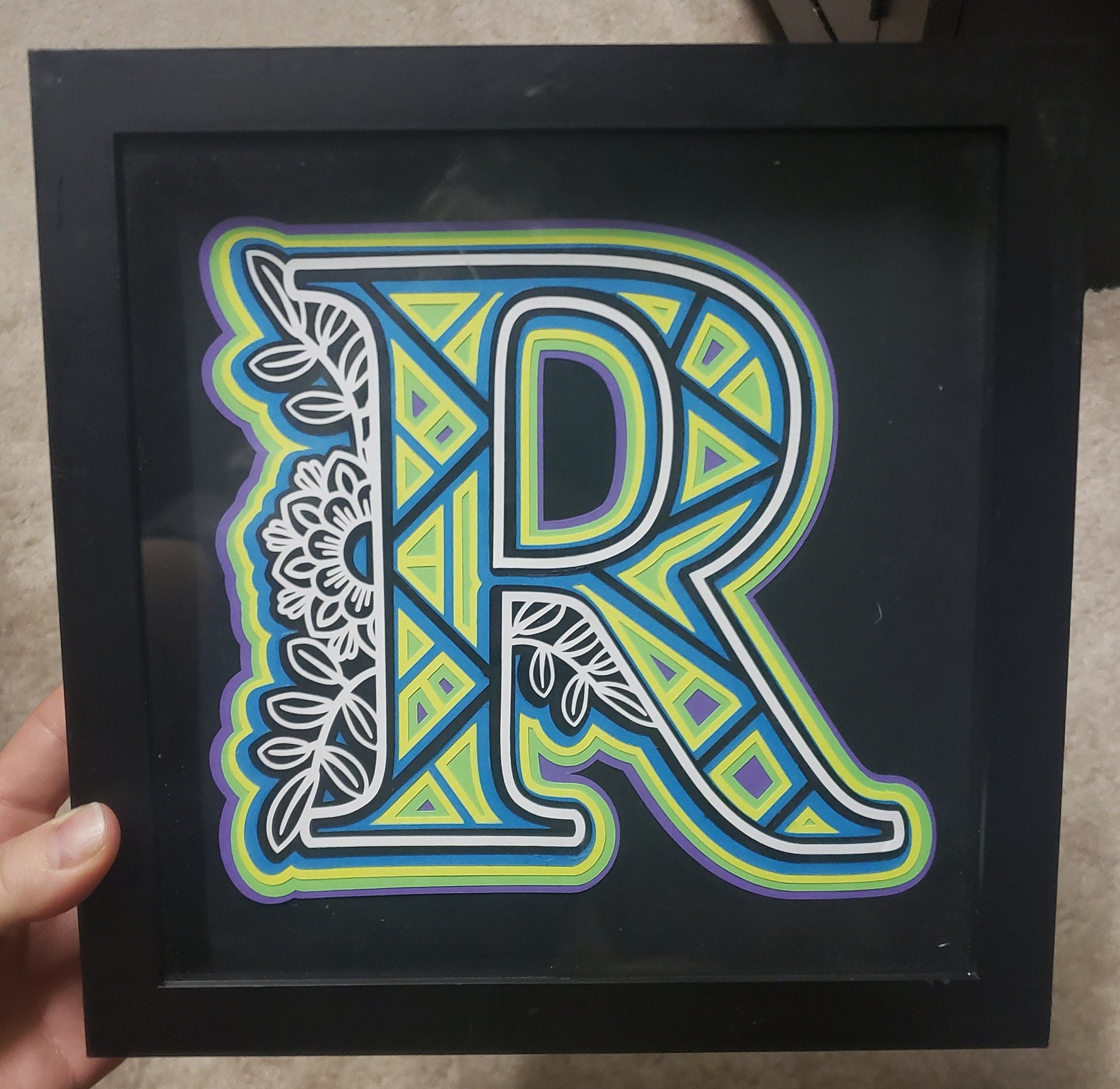 Alphabet Shadow Box - Etsy