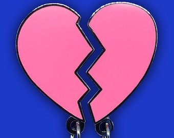 Kintsugi Heart Hard Enamel Pin by Pteroble Red Black or - Etsy