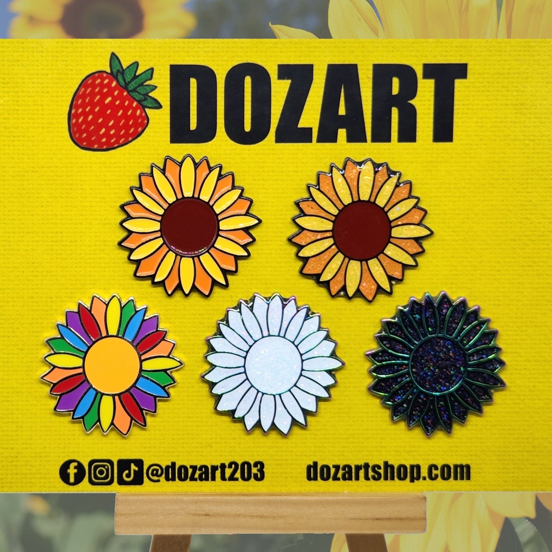 Sunflower Magnetic Golf Ball Marker DISC POKER CHIP Flower Sunflowers ...
