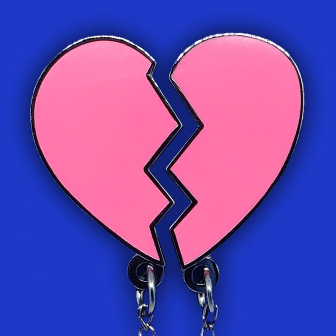 Broken Heart Enamel Pin - Etsy