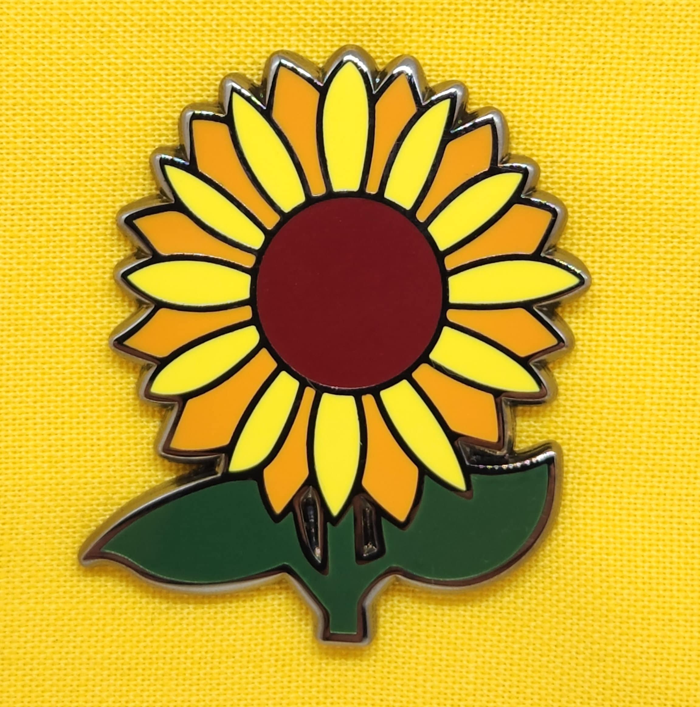 Sunflower Enamel Pin - Etsy